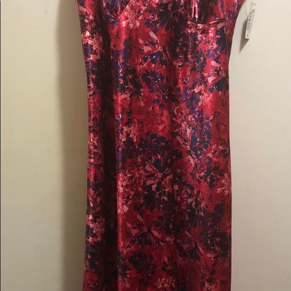 Ambrielle | Intimates & Sleepwear | Floral Negligee Slip Shimmery Soft ...